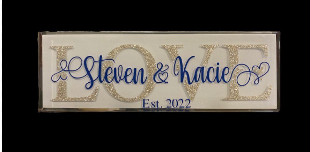 Personalized Love Tile, Love Tile With Names, Personalized Anniversary ...