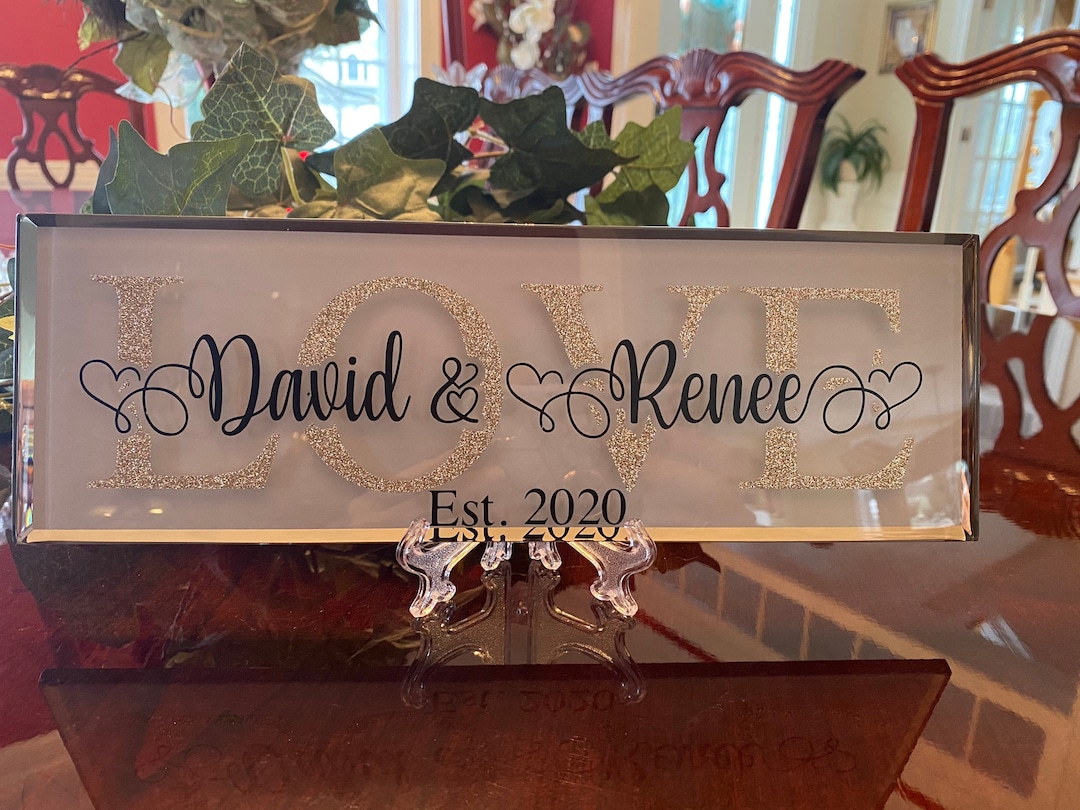 Personalized Love Tile, Love Tile With Names, Personalized Anniversary ...