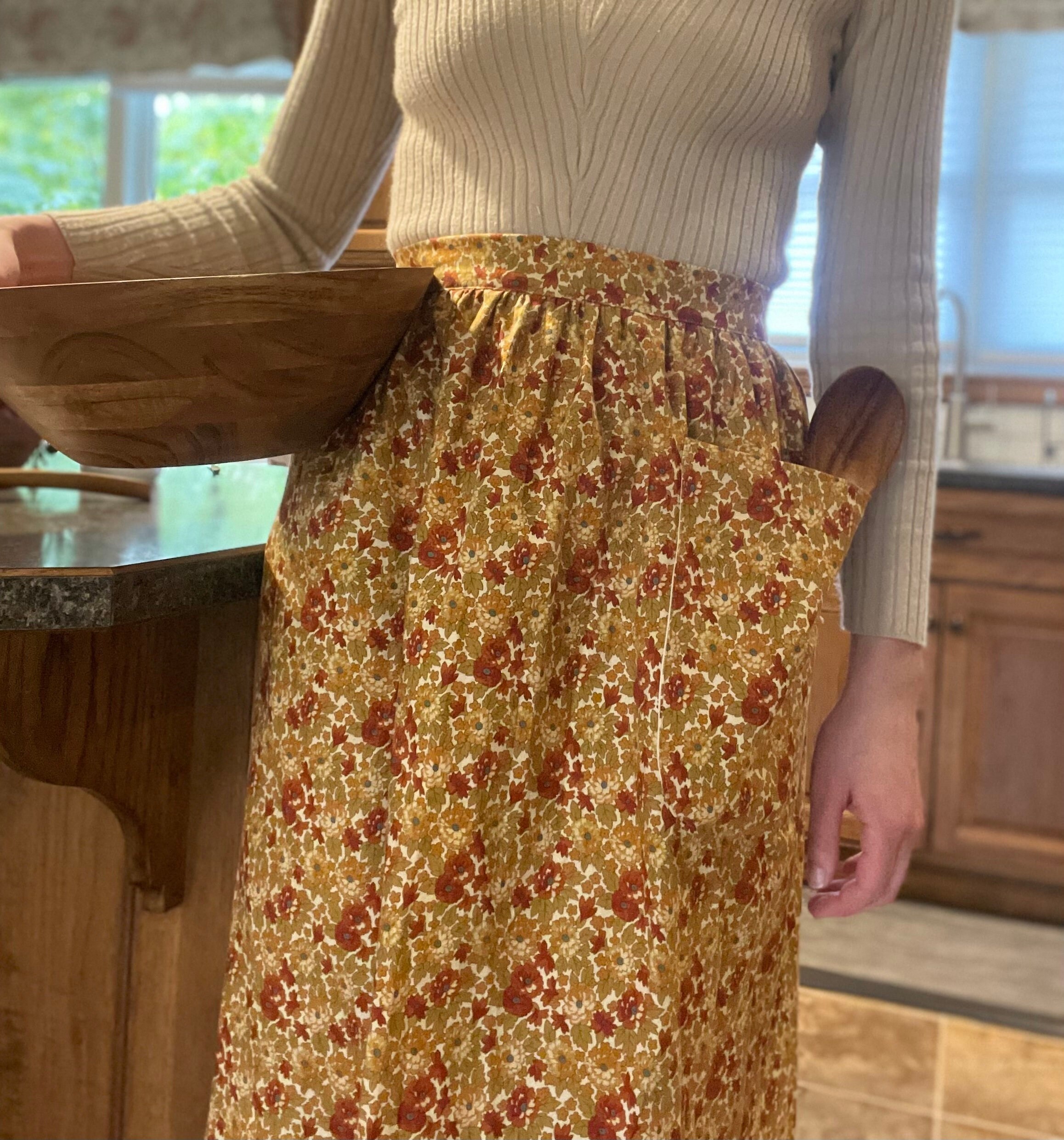 Prairie Half Apron | Old Fashioned Vintage Style | Acorn Harvest Fall ...