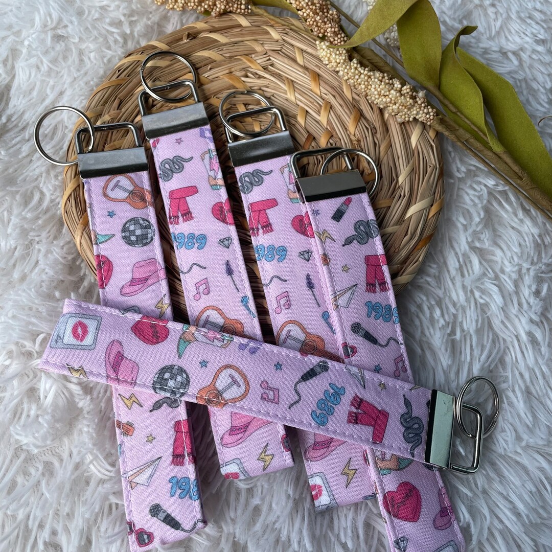 Handmade Wristlet Keychain | Fabric Wrist Key Fob | Gift for Her ...