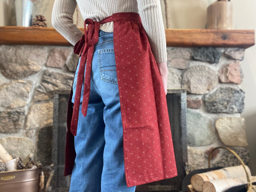 Prairie Half Apron | Old Fashioned Vintage Style | Cotton | Noel ...