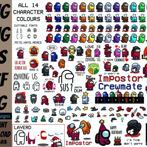 Among Us SVG Bundle Among Us Character SVG Among Us Shirt - Etsy Canada