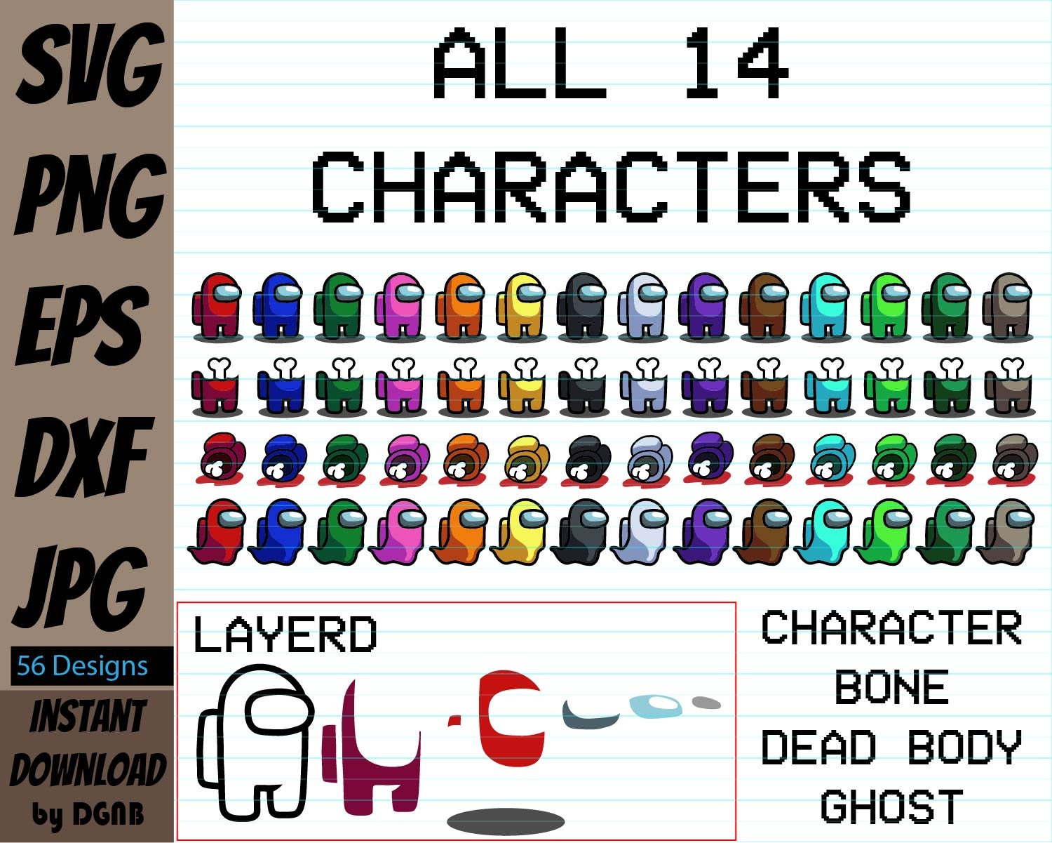 Among Us Character SVG Among Us SVG Bundle Among Us Shirt - Etsy