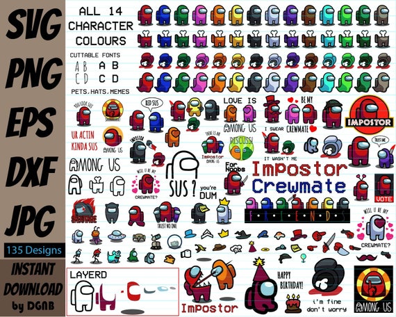 Among Us SVG Bundle Among Us Character SVG Among Us Shirt | Etsy