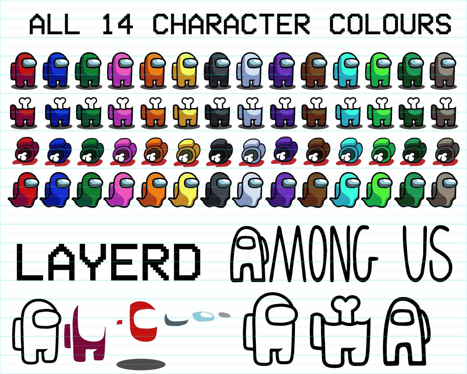 Among Us SVG Bundle, Among Us Character SVG, Among Us Shirt SVG, Among ...