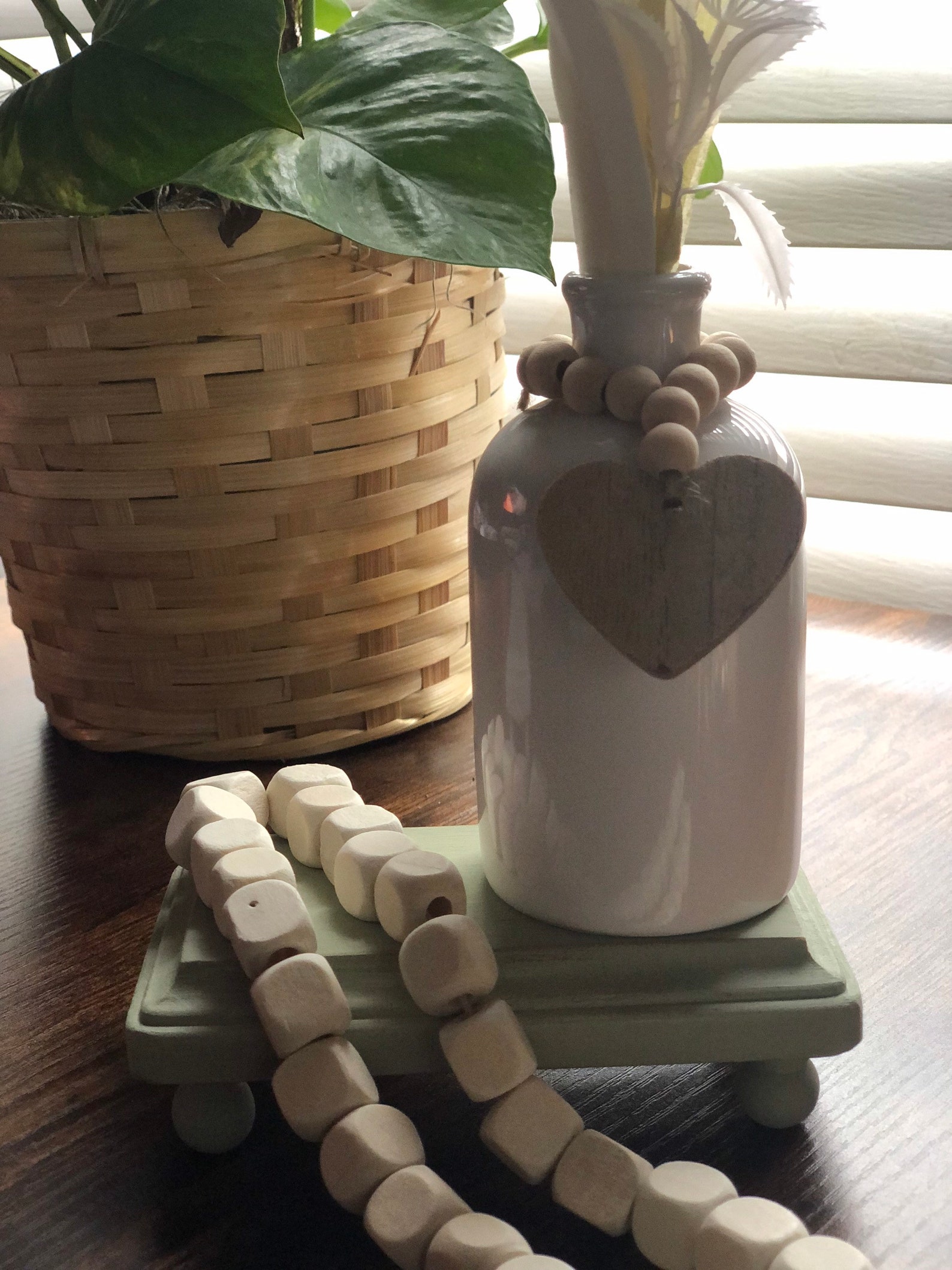 Farmhouse Style Distressed Mini Rectangle Wood Riser - Etsy