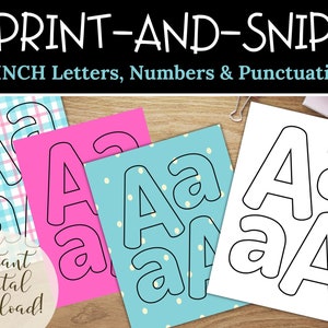 Printable Bulletin Board Letters and Numbers: 5-inch Black Outline (PDF ...