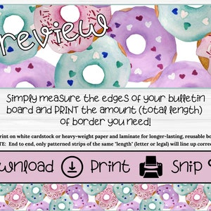 Donut Bulletin Board Border Strips | Teacher Accessories | Cute ...