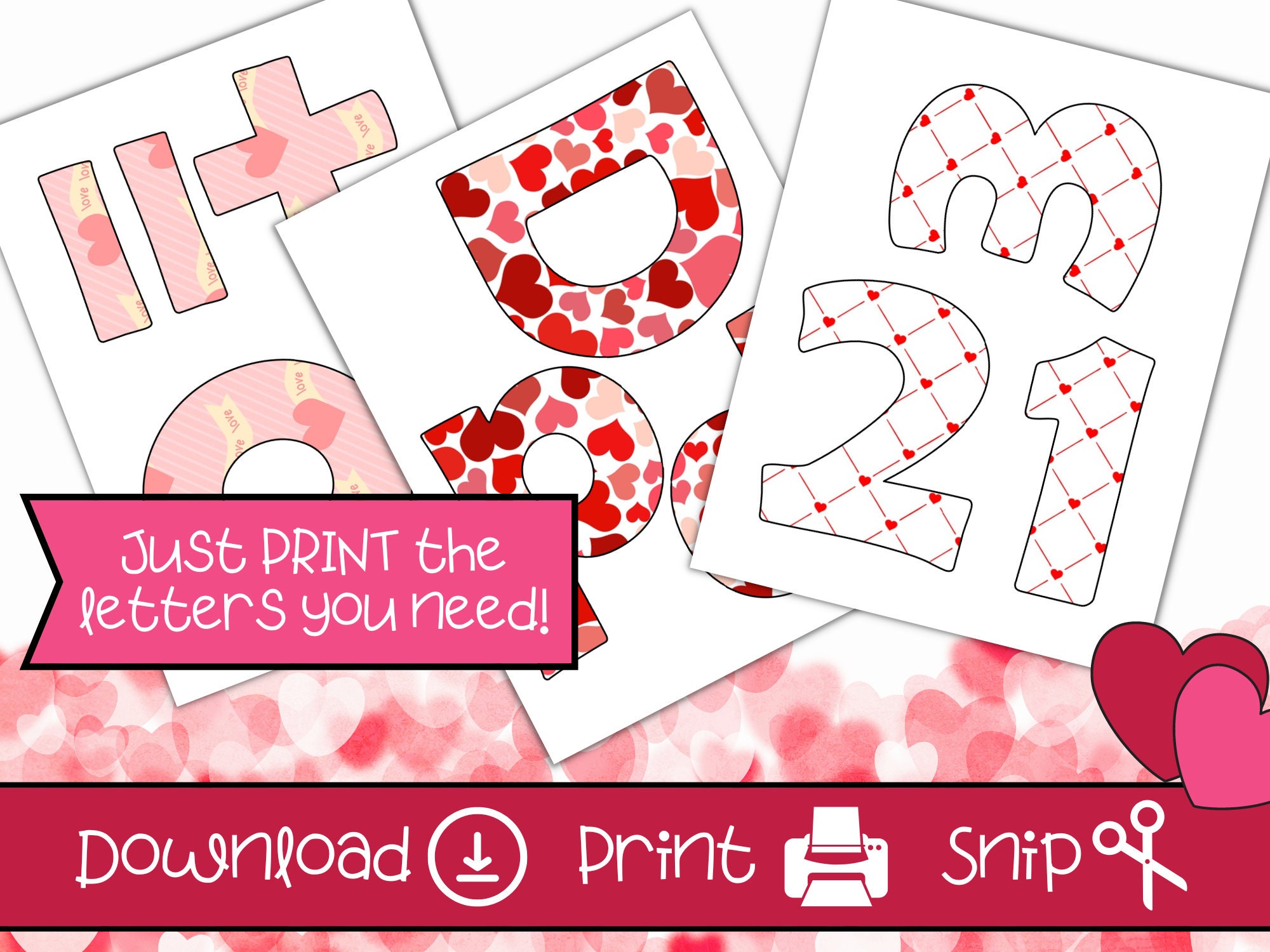 Printable Valentine's Day and February Bulletin Board Letters for ...