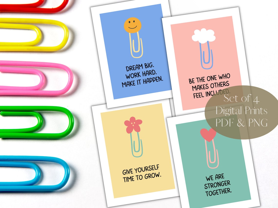 Classroom Motivational Posters Set Printable Posters for - Etsy