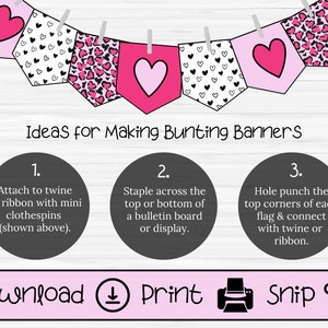 Hot Pink Leopard Print Bulletin Board Set | Printable Leopard & Heart ...