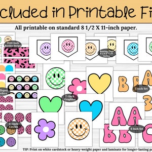 Happy Faces Bulletin Board Kit | Retro Theme Set | Back to School ...