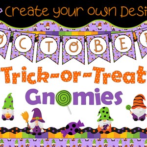 Printable Halloween Gnomes Bulletin Board Set for Teachers and - Etsy