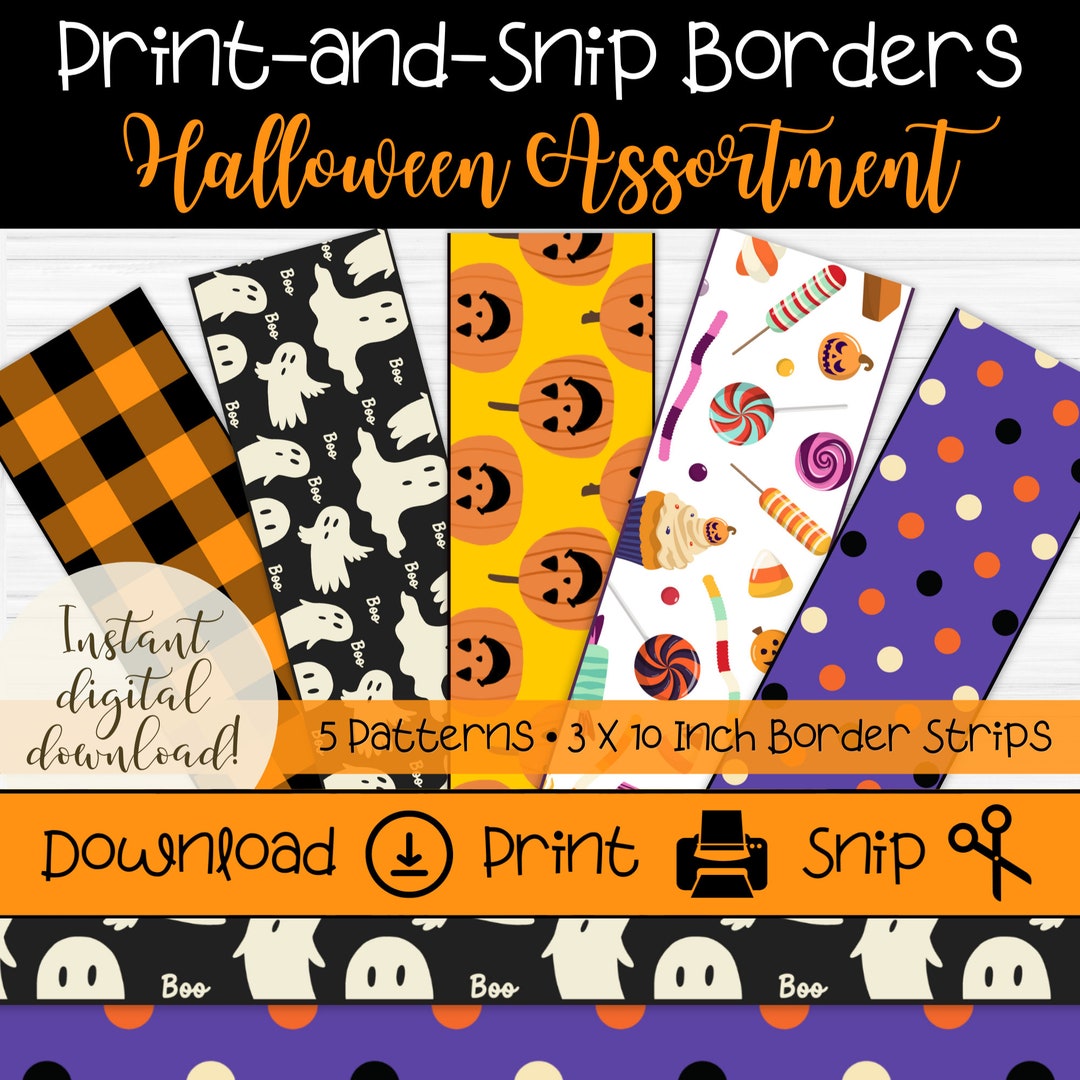 Halloween Borders Assortment | Printable Fall Classroom Border Set ...