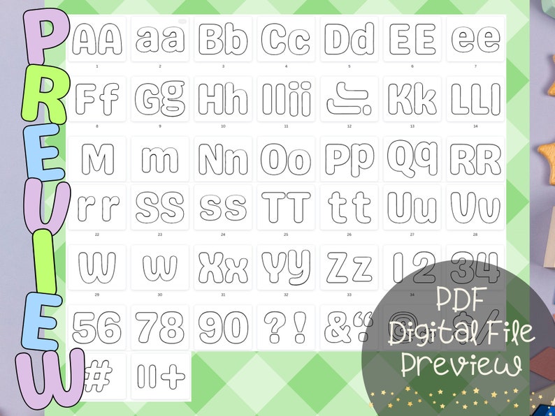 6 Inch Printable Bubble Letters | DIY Classroom Decor (PDF) - Etsy