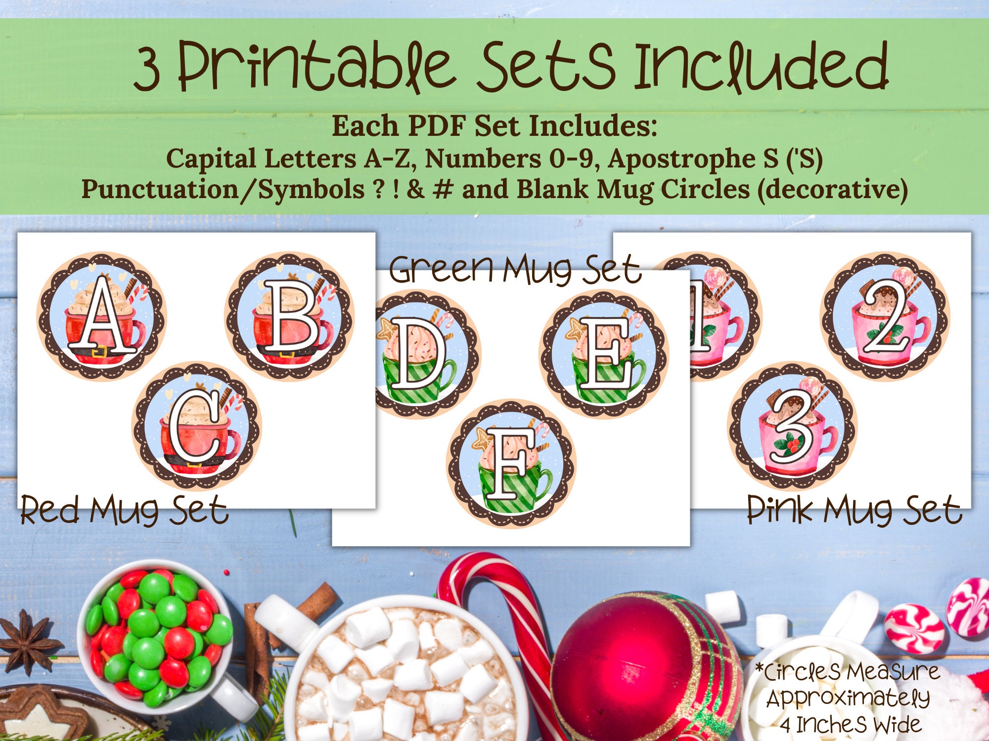 Printable Bulletin Board Letters for Winter Hot Chocolate - Etsy