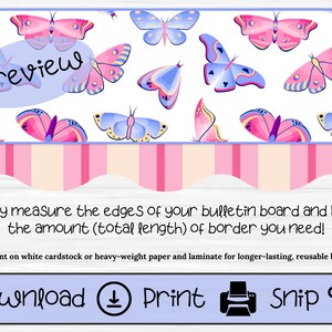 Butterfly Bulletin Board Kit: Pastel Classroom Decor (digital Download ...