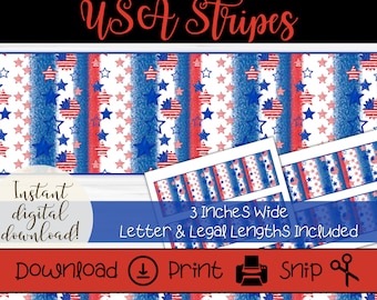 Patriotic Bulletin Board Border USA Border Strips July 4th Bulletin ...