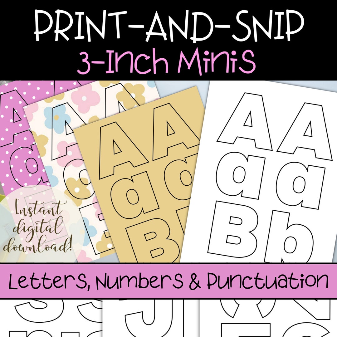 Printable Letters & Numbers | PDF Mini Letter Set | Teacher Letters ...