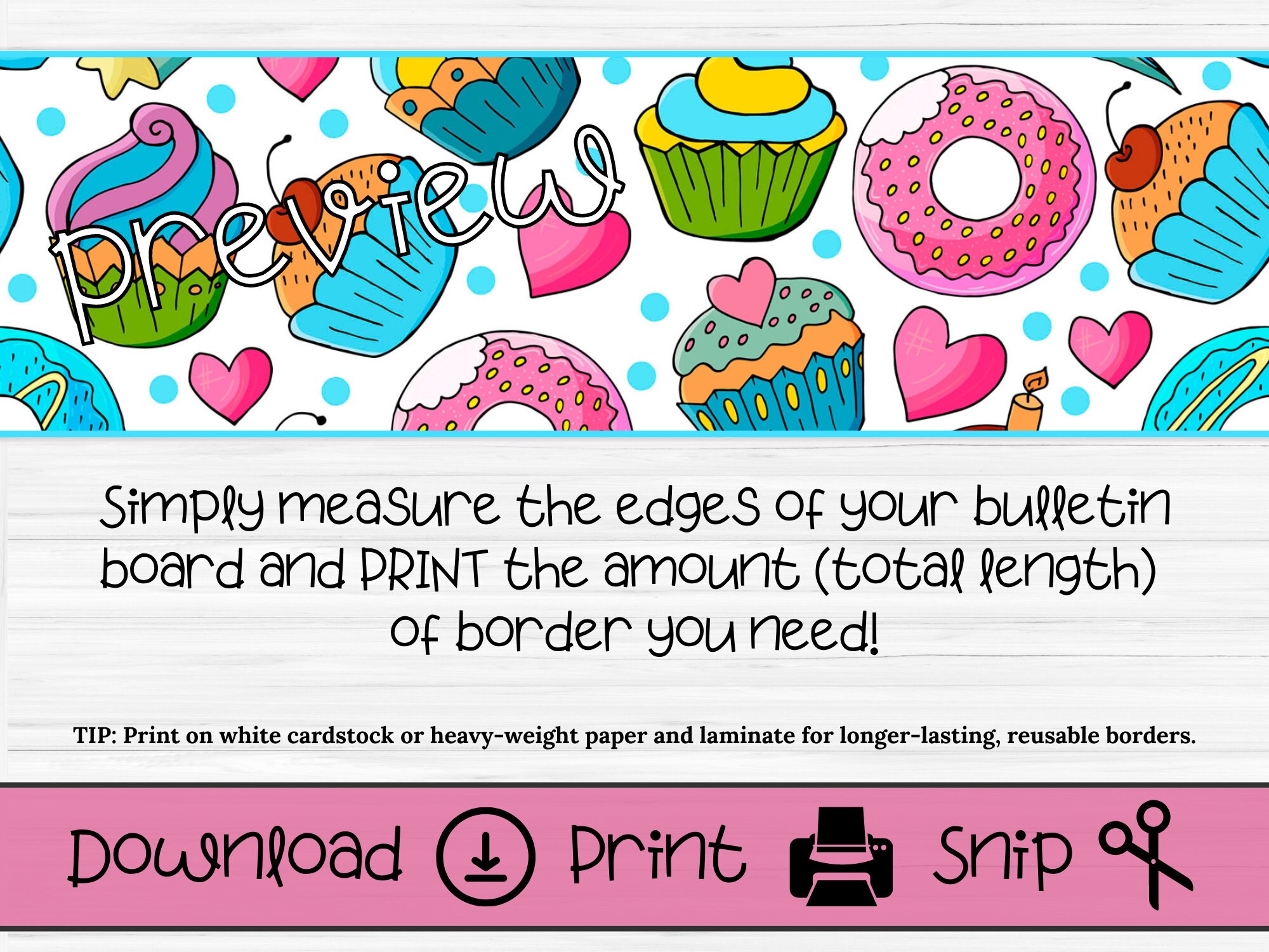 Bulletin Board Letters and Border Set, Printable Electric Sky Blue ...