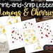 Printable Cherry and Lemon Bulletin Board Letters for School Classroom ...