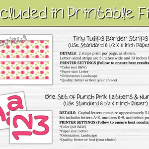 Bulletin Board Border and Letters Combo Set, Printable Spring Decor for ...