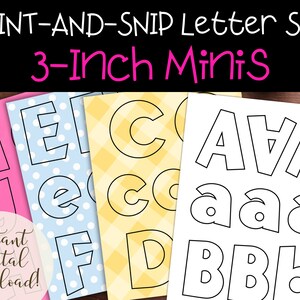 3 Inch Mini Bulletin Board Letters | Printable Letter Set | Small Sign ...