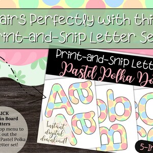 Printable Border Set, Pastel Polka Dots Trim for Teacher's Classroom ...