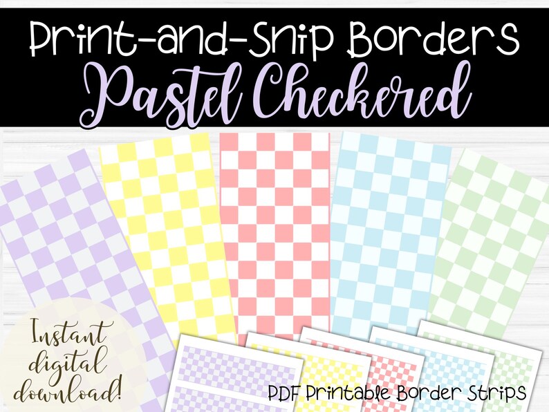 Retro Checkered Bulletin Board Borders | Pastel Classroom Decor ...