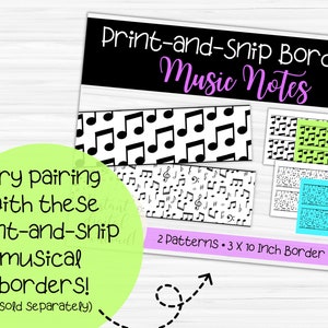 Musical Notes & Symbols Bulletin Board Letters Set for Music Teachers ...