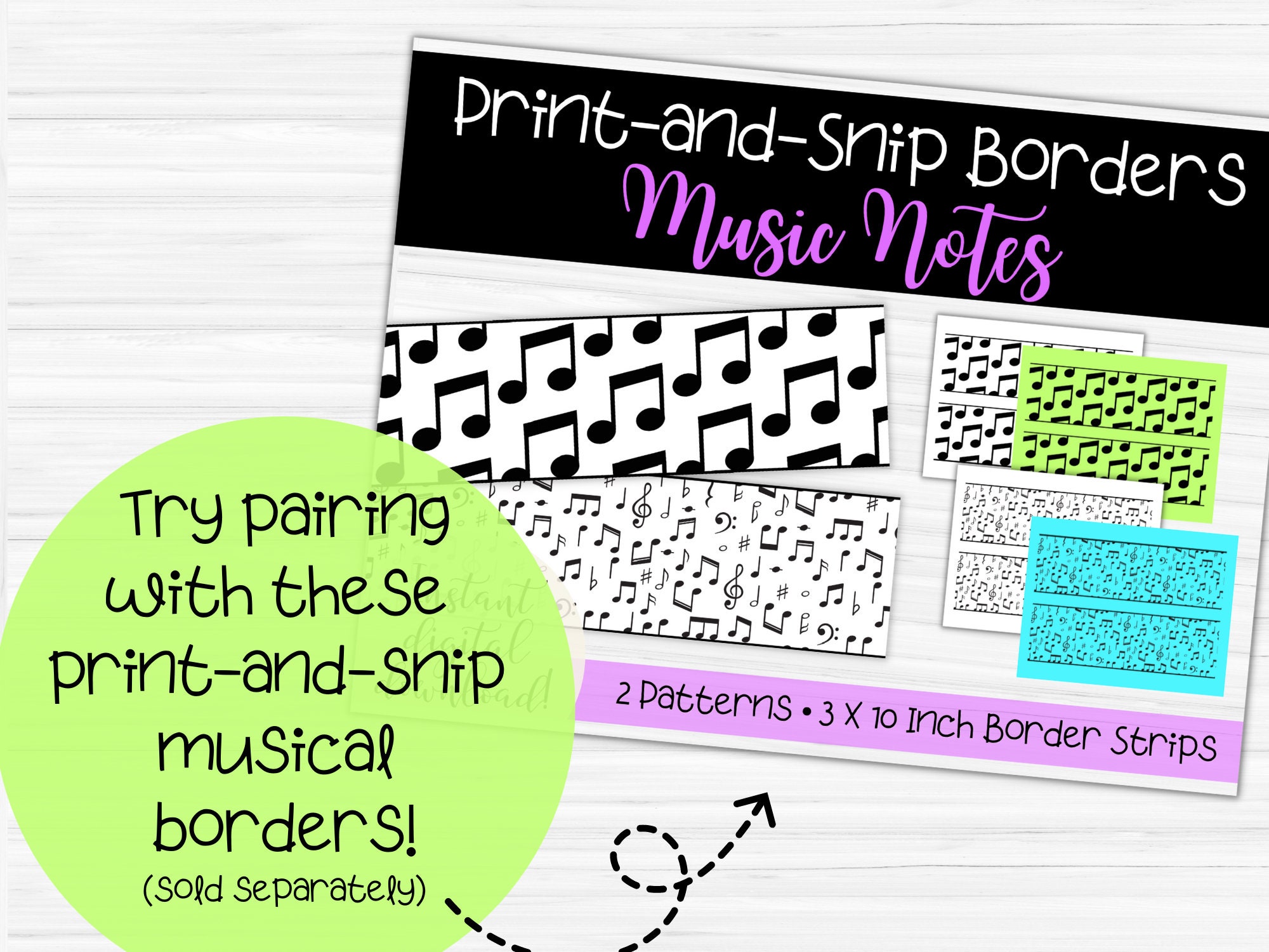 Musical Notes Bulletin Board Letters: Music Classroom Decor (PDF ...