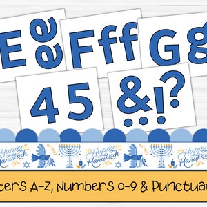 Hanukkah Bulletin Board Theme Set | Printable Happy Hanukkah Borders ...