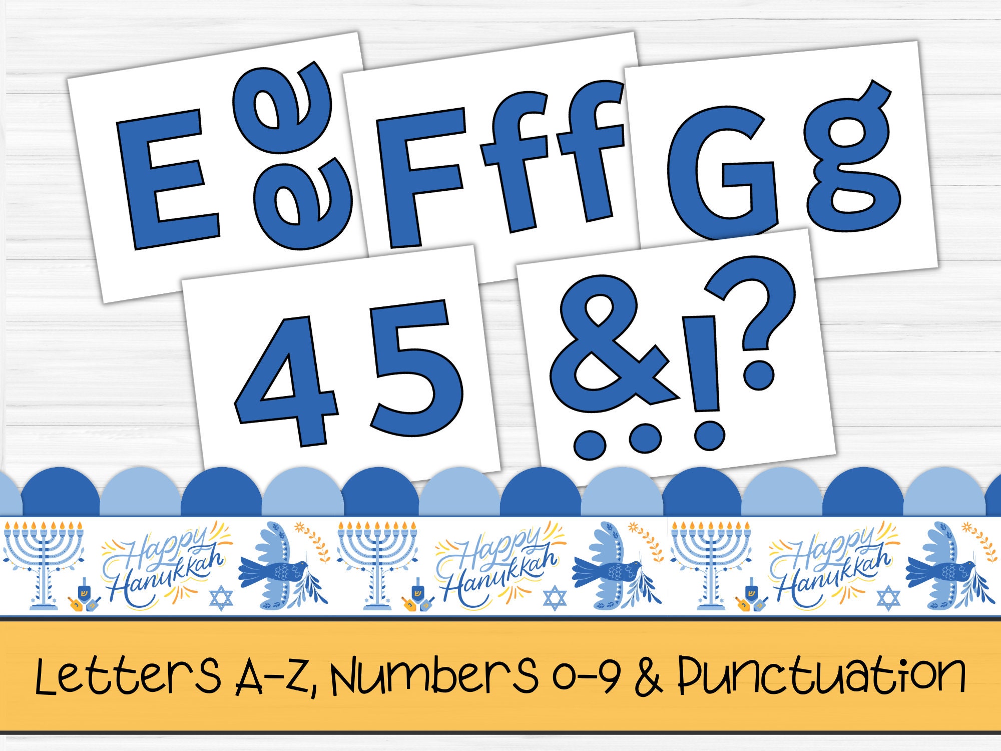 Hanukkah Bulletin Board Theme Set Printable Happy Hanukkah - Etsy