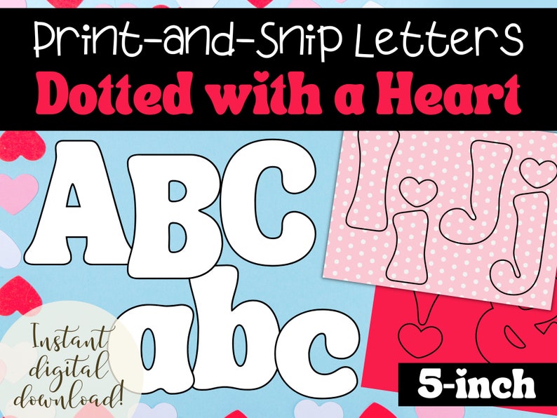 Printable Bulletin Board Letters Black Ink Letter Set Dotted With a ...