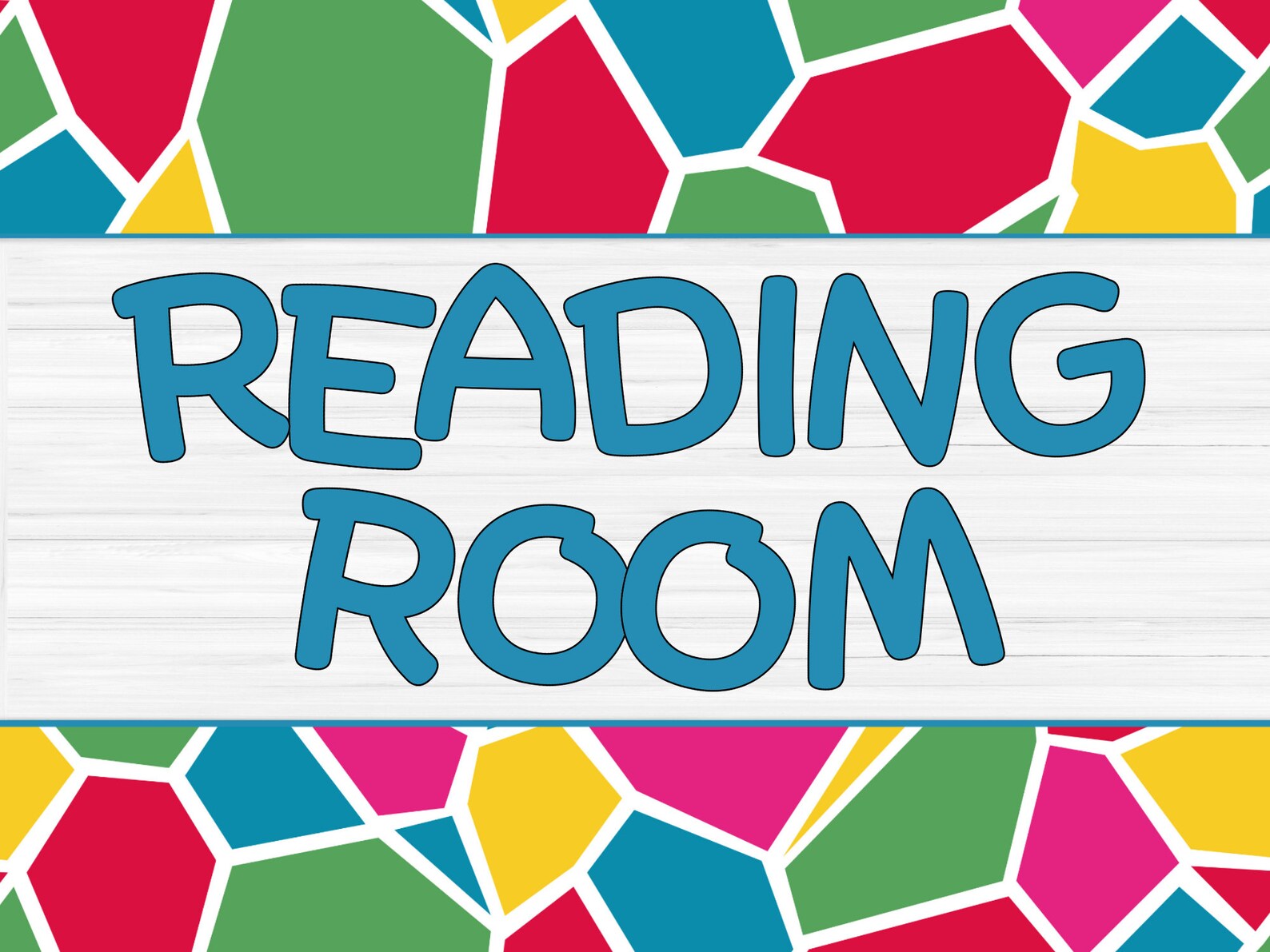 Colorful Mosaic Printable Bulletin Board Border and Teal Blue - Etsy