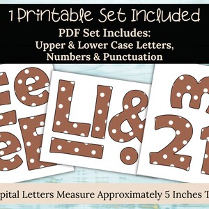 Brown Bulletin Board Letters | Printable Letter Set for Teachers | Fall ...