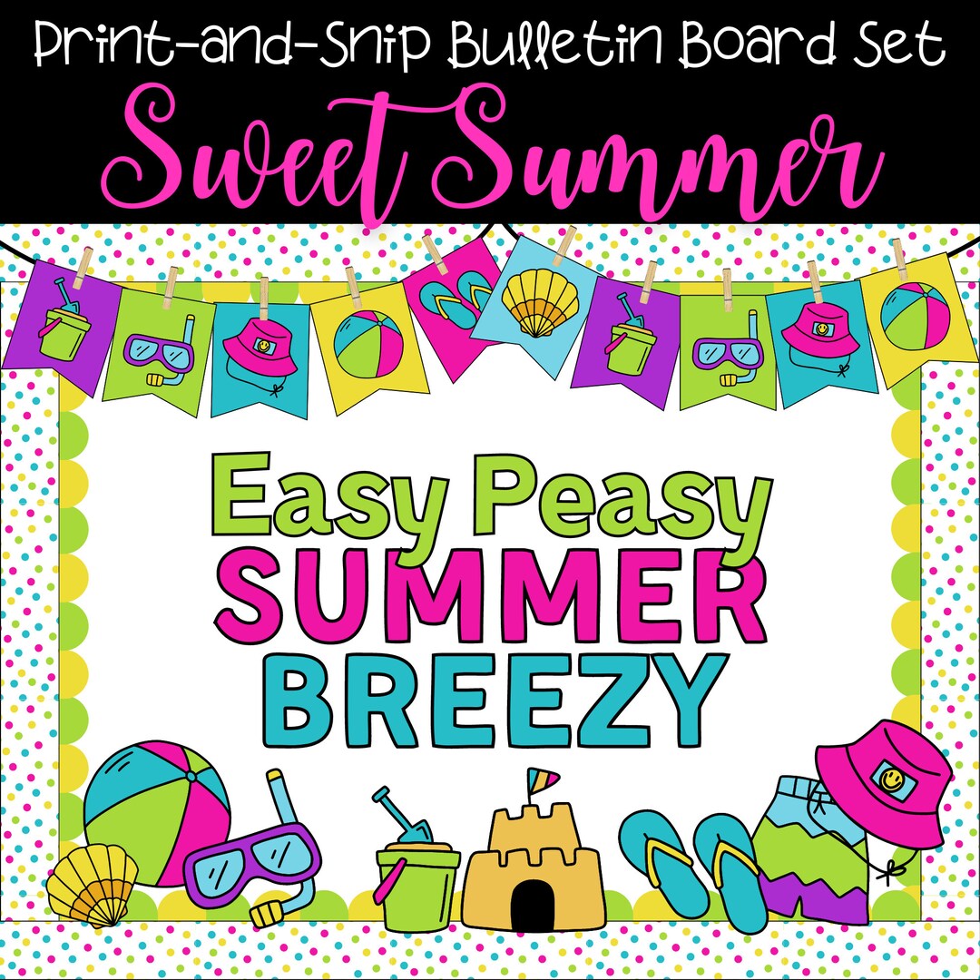 Summer Bulletin Board Kit | Beach Theme | Cute End of Year Bulletin ...