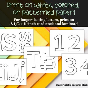 Printable Bulletin Board Letter Set for Teachers, DIY Homemade Signs ...