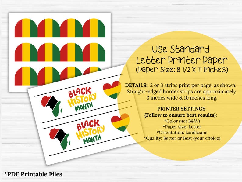 Black History Month Bulletin Board Borders | Classroom Decor (digital ...