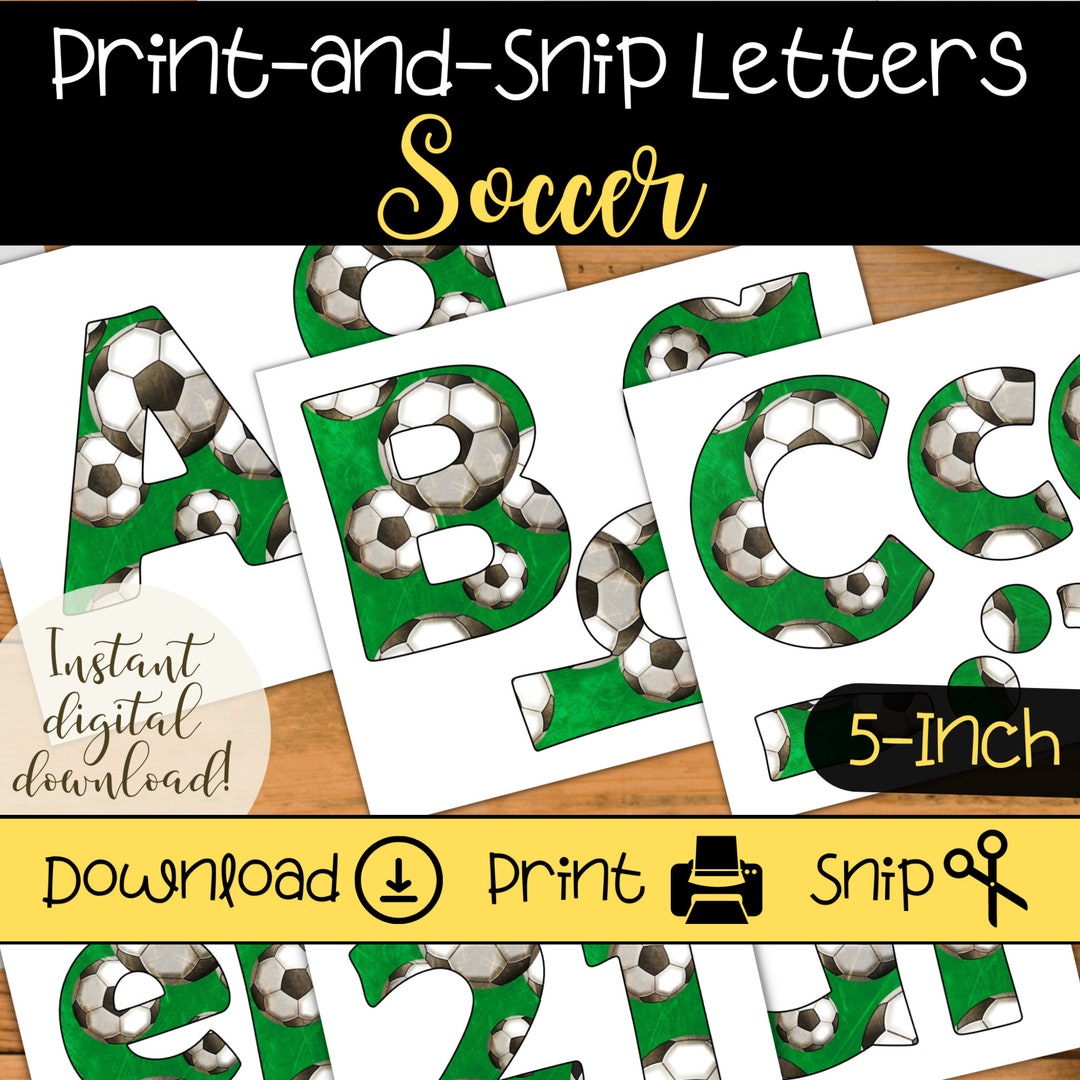 Printable Soccer Ball Themed Class Bulletin Board or (Instant Download ...
