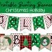 Digital Christmas Holiday DIY Bunting Banner Letters and Numbers ...