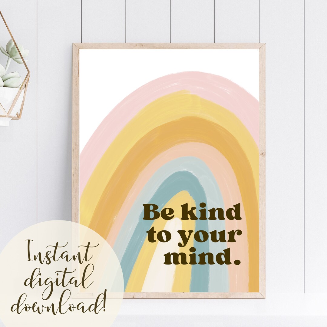Boho Rainbow Print | Printable Classroom Poster | Growth Mindset Saying ...