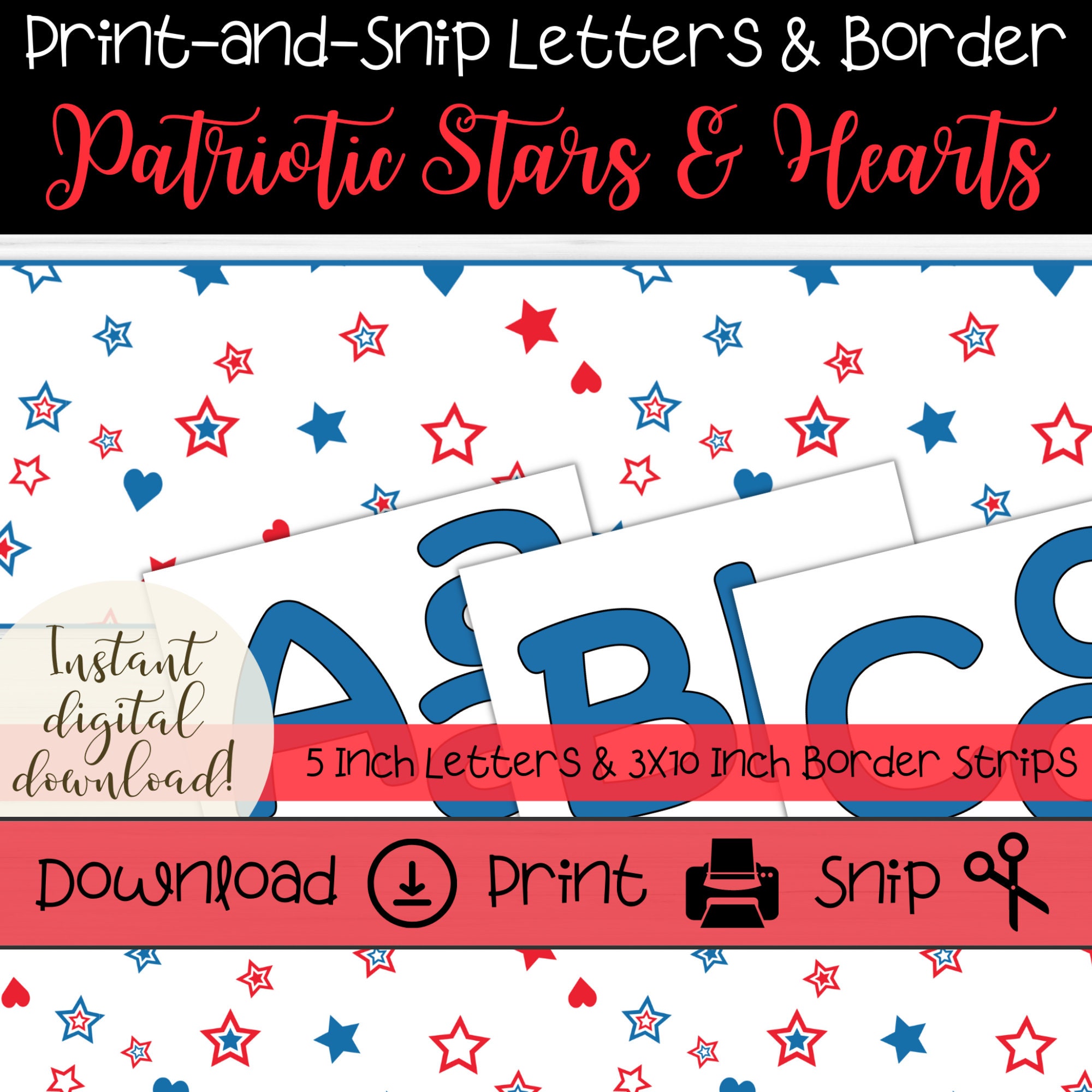Patriotic Stars Border