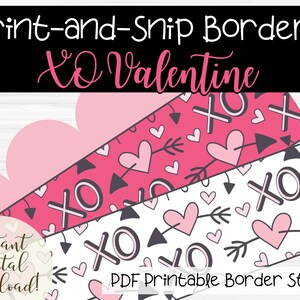 Valentine's Day Border Strips | Printable Bulletin Board Trim for ...