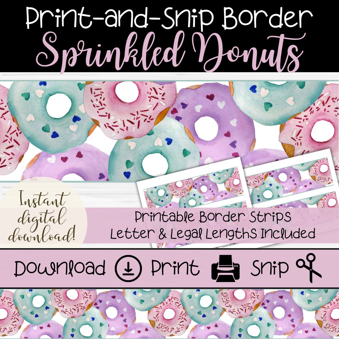 Donut Bulletin Board Border Strips | Teacher Accessories | Cute ...