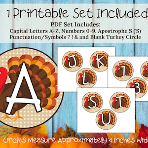 Thanksgiving Turkey Bulletin Board Circle Letters | Fall Classroom ...