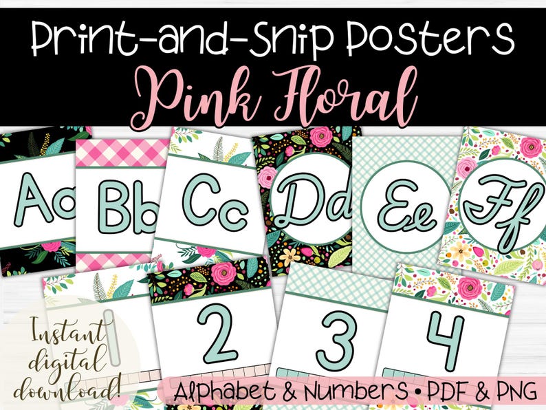 Alphabet Posters | Large Classroom Letters & Numbers Printable Set ...