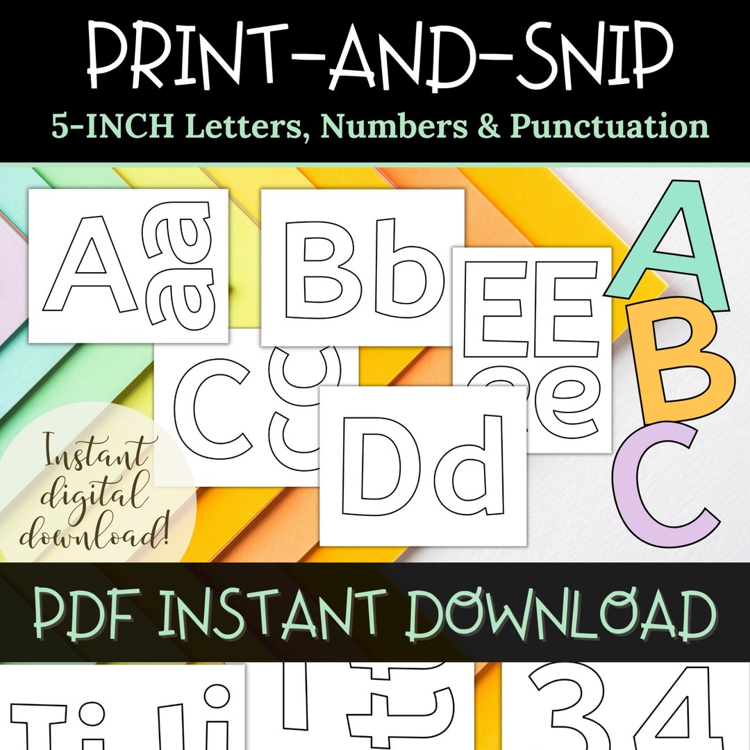 Printable Bulletin Board Letter Set for Teachers, DIY Homemade Signs ...