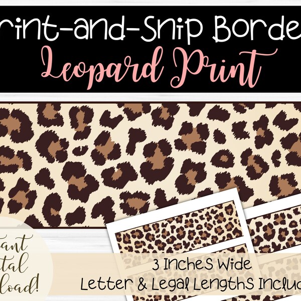 Cheetah Print Border - Etsy