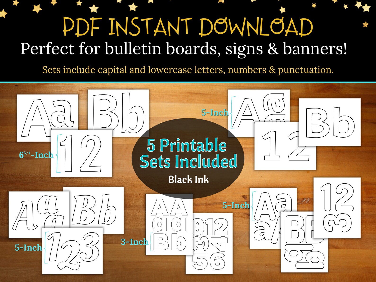 Bulletin Board Letter Sets Bundle Printable Letters for - Etsy
